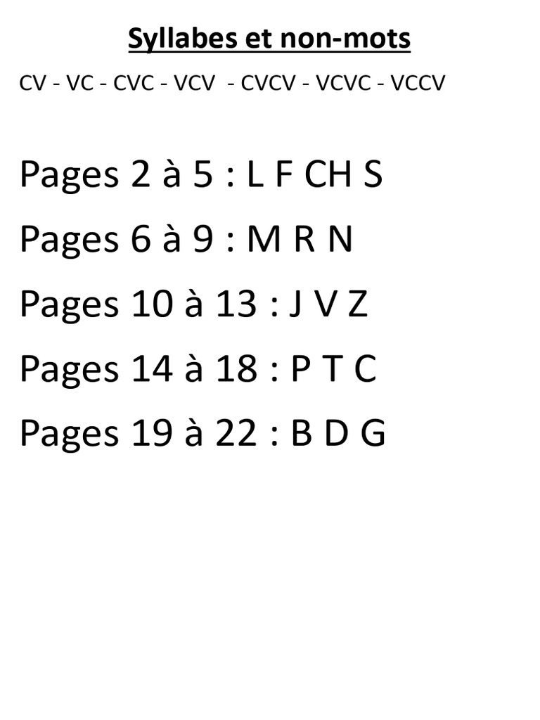Syllabes CVC : Activités et Cartes | PDF