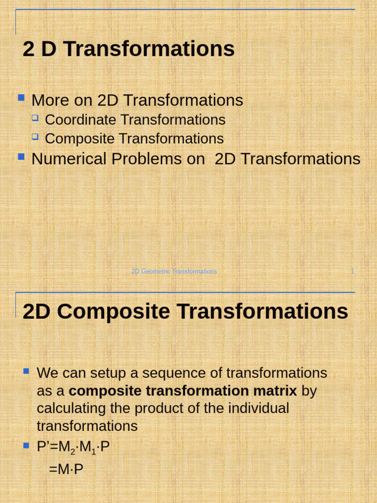 2 More On 2-D Transformations-Numericals | PDF | 2 D Computer Graphics ...