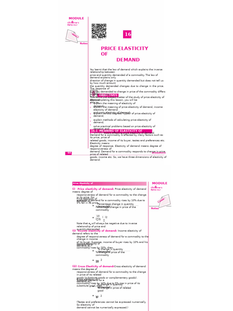 Price Elasticity of Demand Explained | PDF | Demand | Elasticity ...