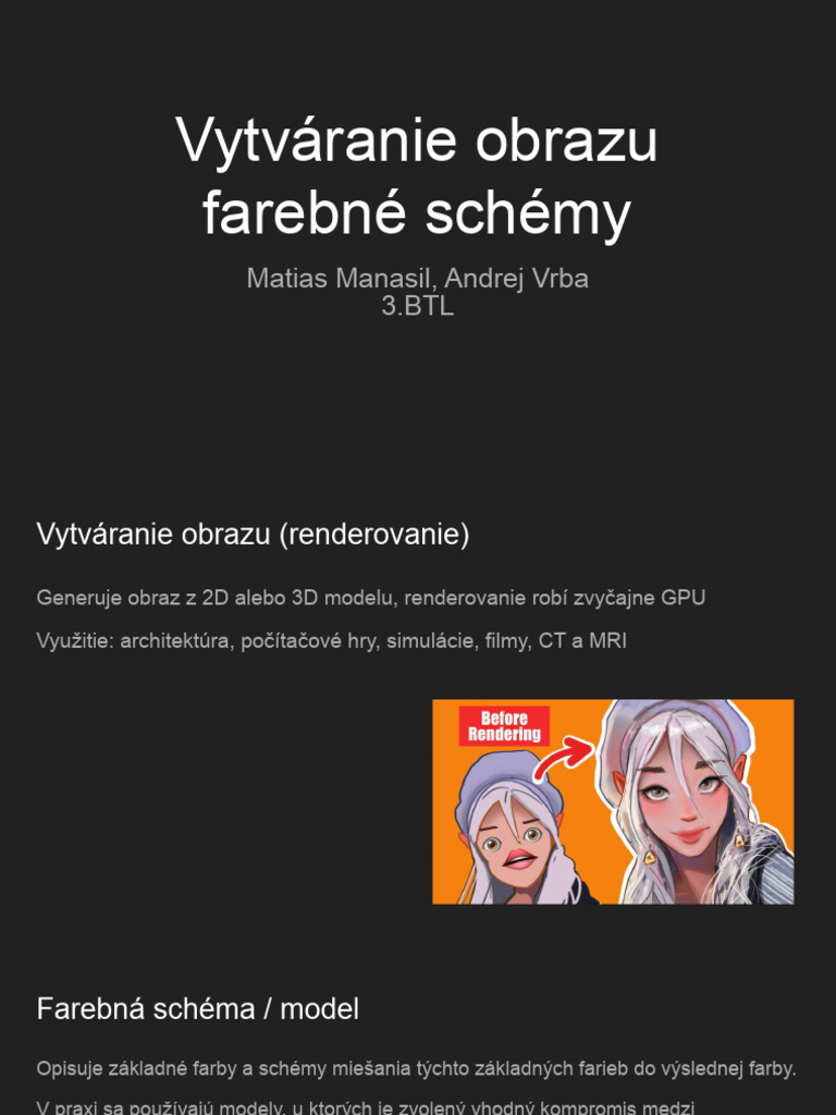 Vytváranie Obrazu Farebné Schémy | PDF