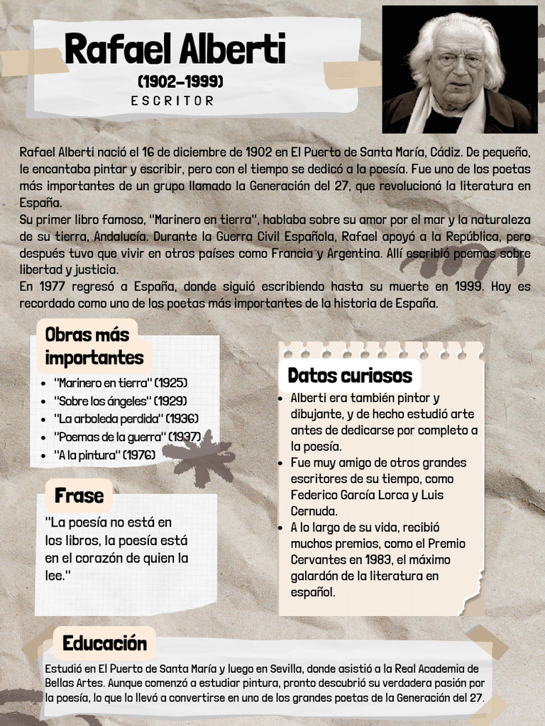 Quién es Rafael Alberti | PDF