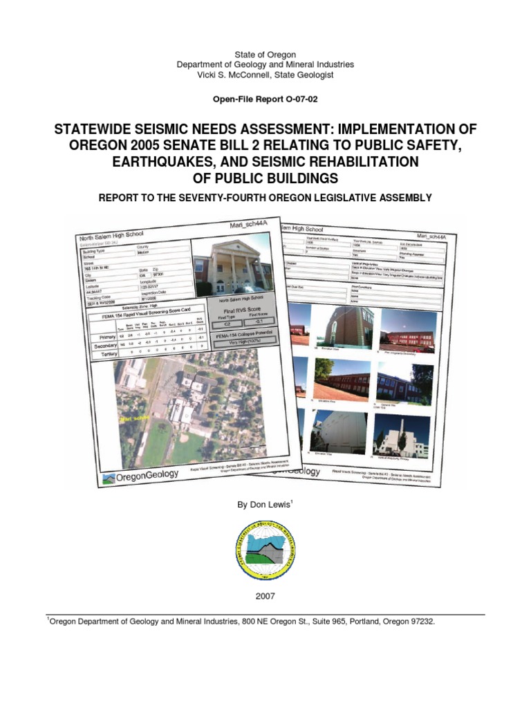 Statewide Seismic Needs Assessment Report | PDF | Earthquakes | Moment ...