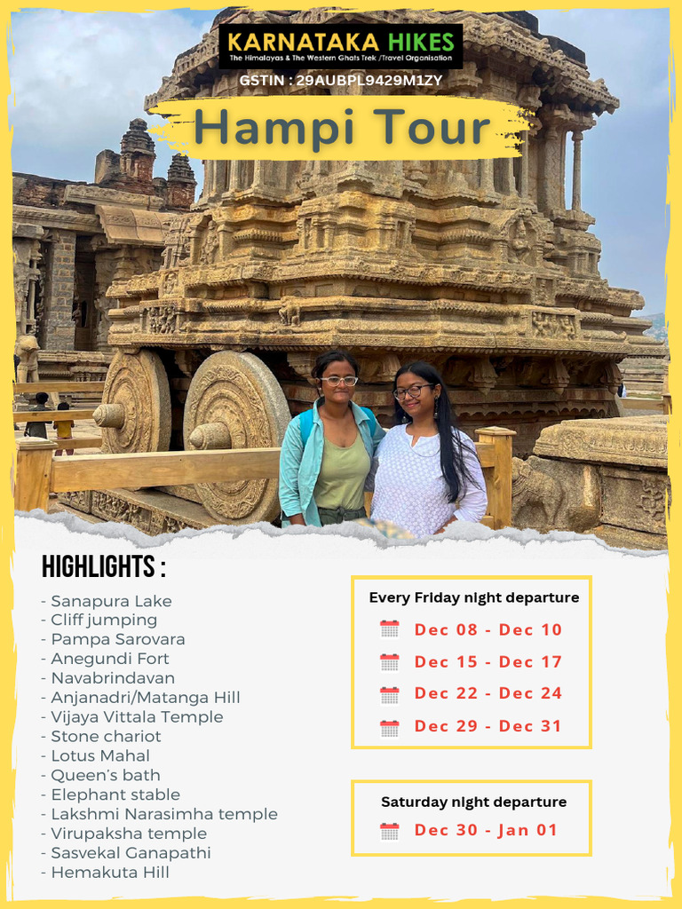 Hampi Tour Karnataka Hikes | PDF | Safety | Hiking