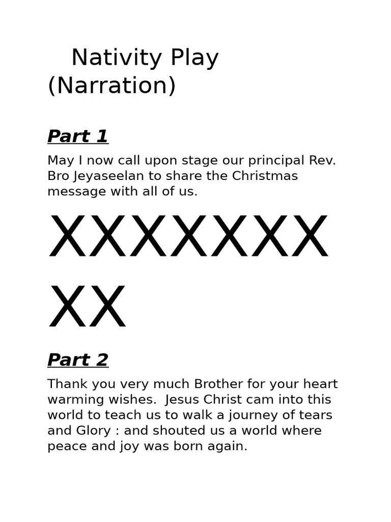 Nativity Play | PDF