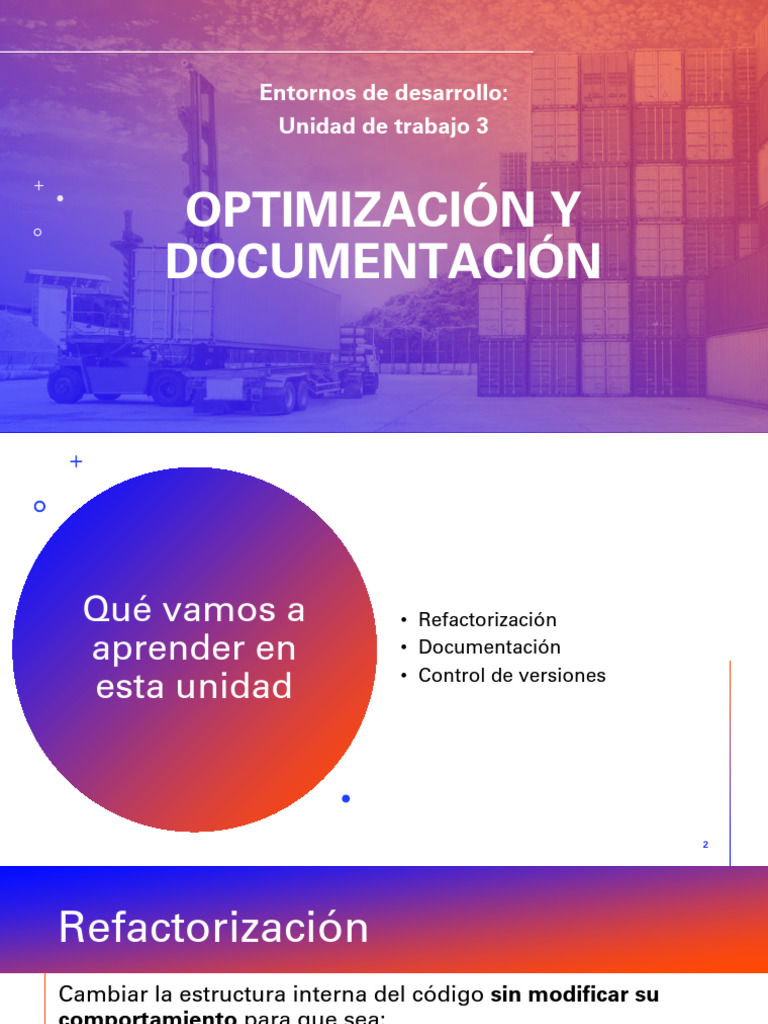 ETS Tema 3 - Optimizacion y Documentacion | PDF | Control de versiones | Informática