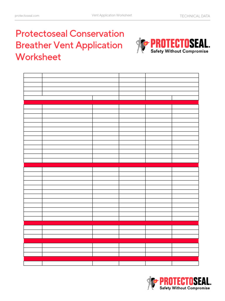 Vent Application Worksheet | PDF