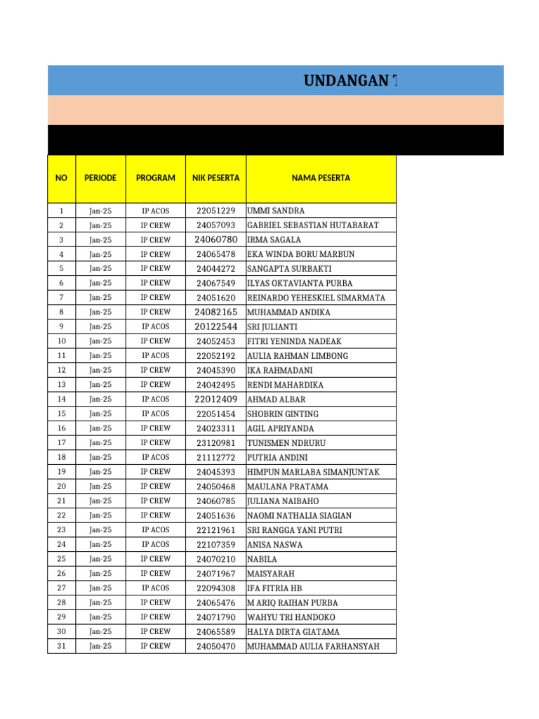 Undangan Training & Meeting Project Ip Jan 25 | PDF