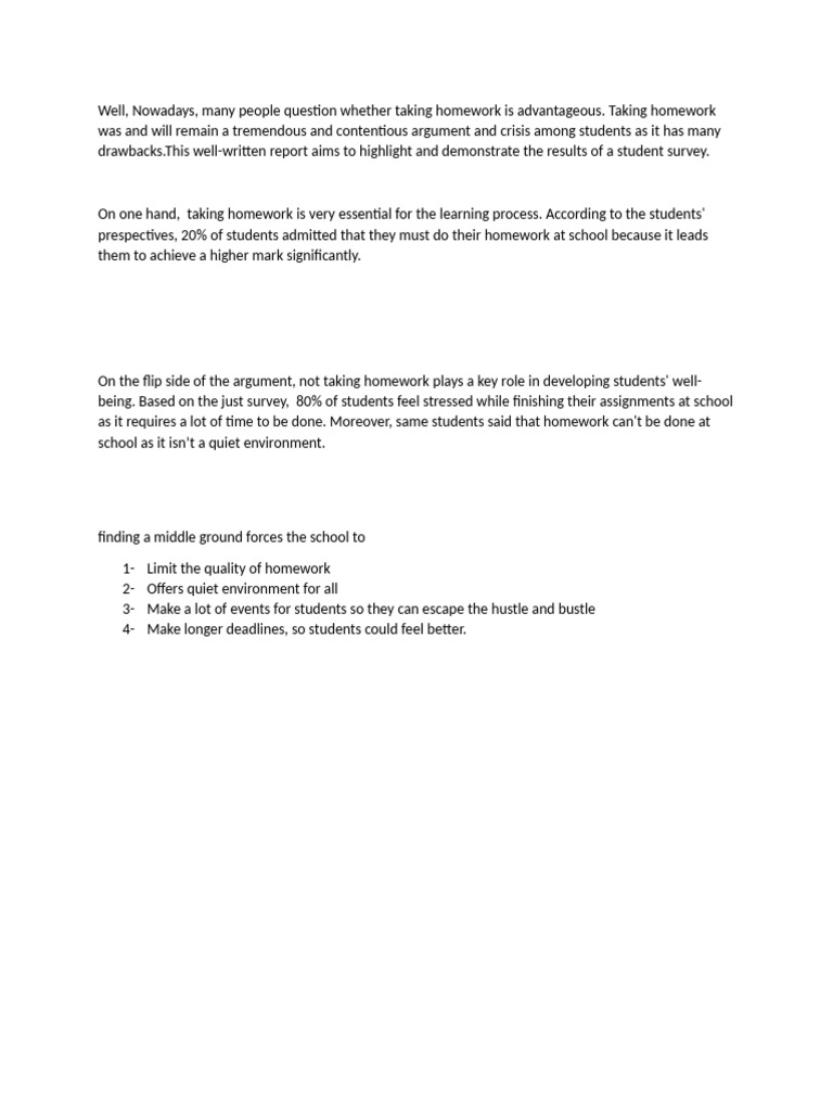 Homework's Impact on Student Well-Being | PDF