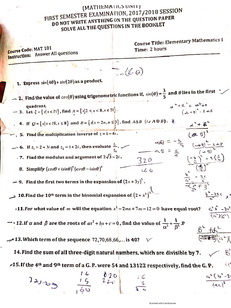 Mat 101 Pqs Pdf