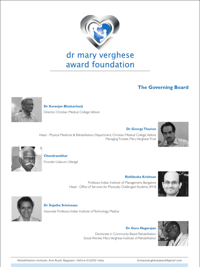 DR Mary Verghese Award Governing Board | PDF