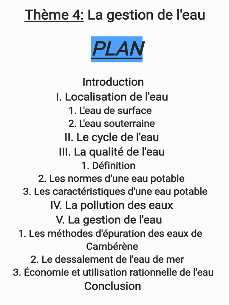 Exposée Gestion de L'eau | PDF