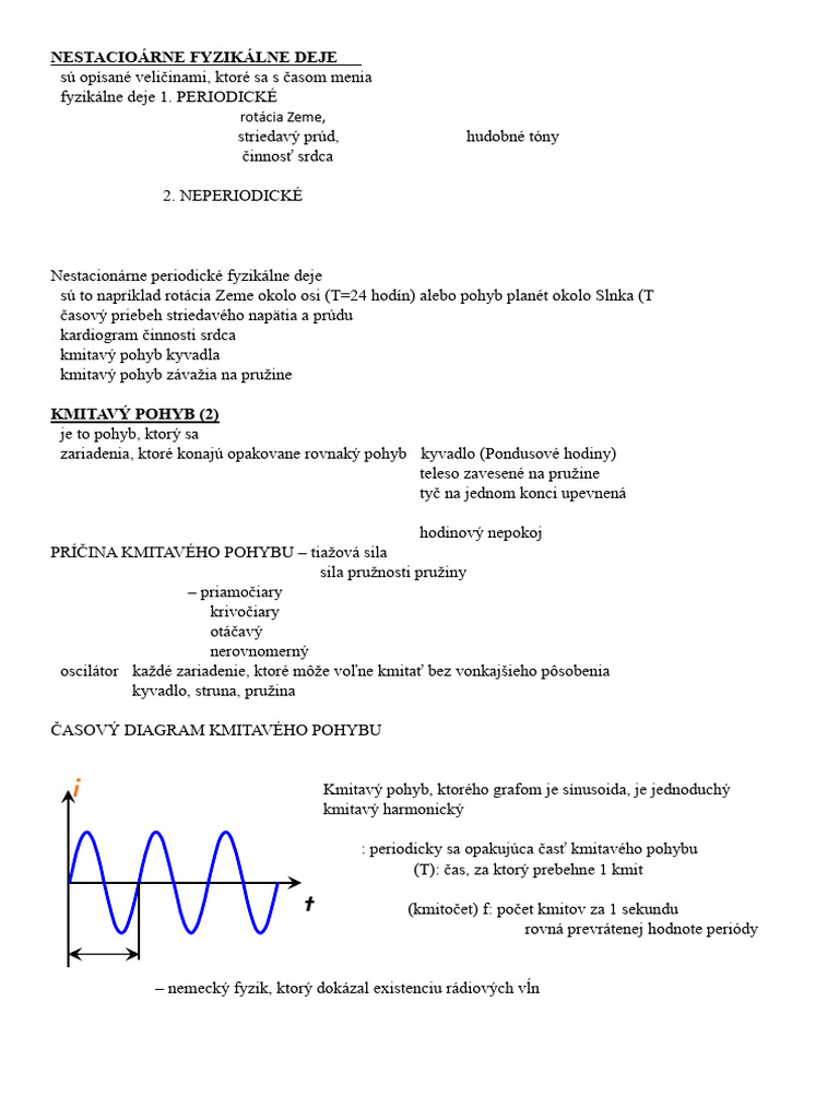 Poznamky Kmitanie | PDF