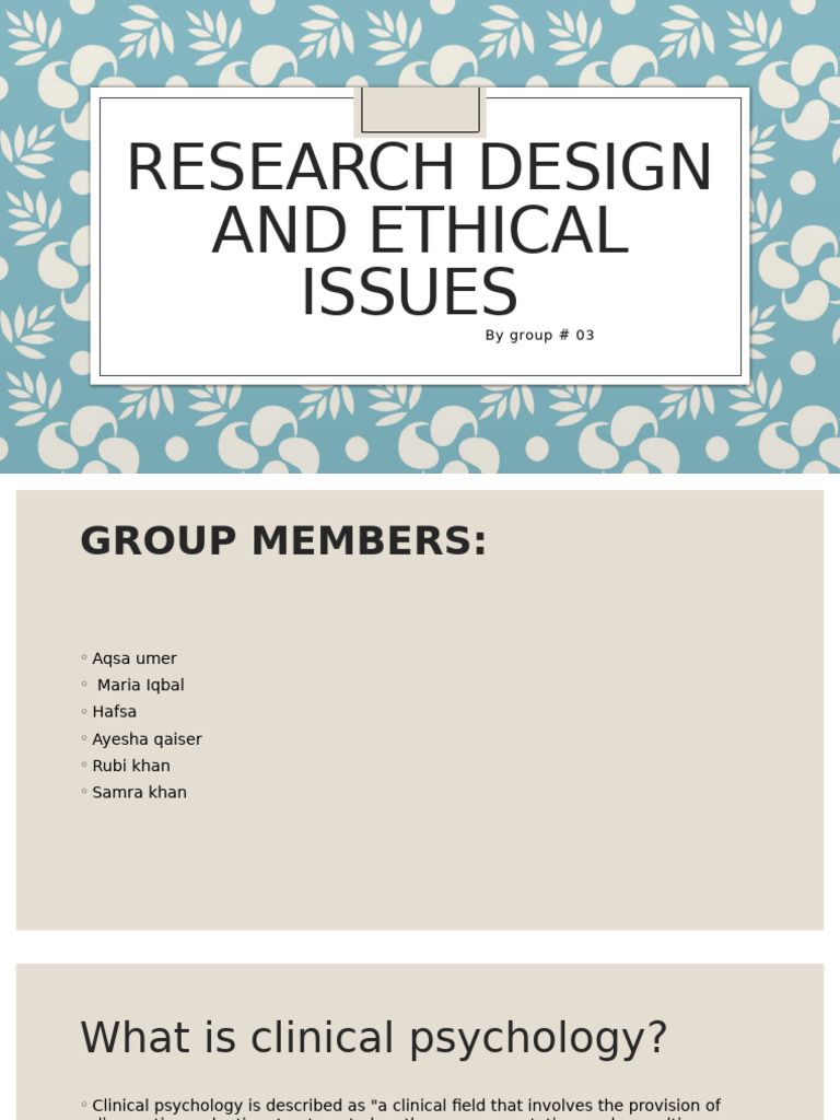 PSYCHOLOGY Research design | PDF | Structural Equation Modeling ...