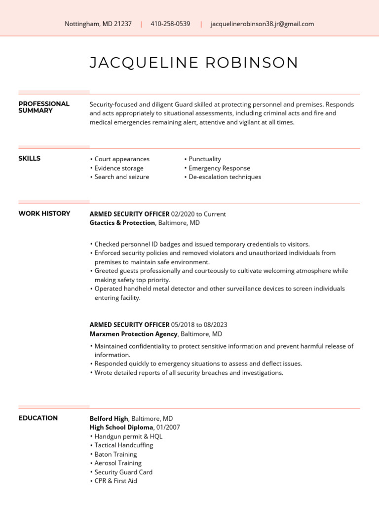 1 PG Resume Security | PDF