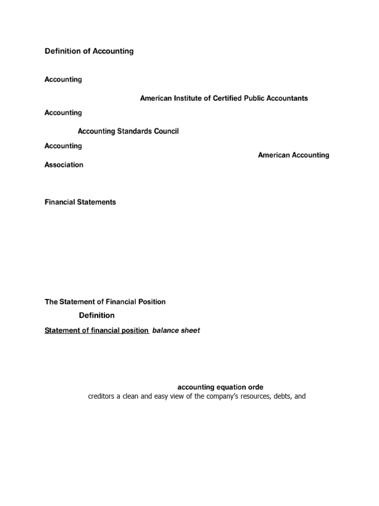 STATEMENT OF FINANCIAL POSITION For Students | PDF | Balance Sheet ...