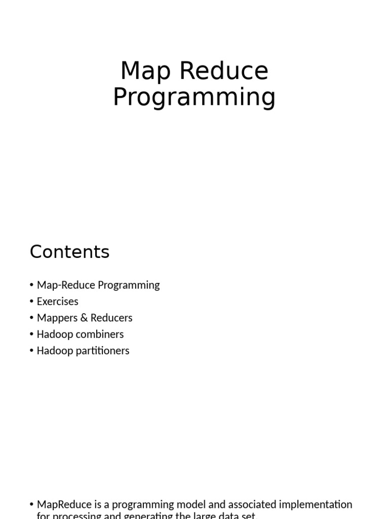 6 Map Reduce Programming Pdf Map Reduce Apache Hadoop 5927