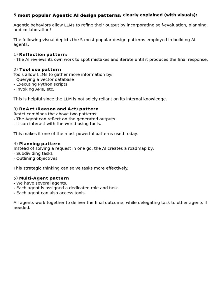Top 5 Agentic AI Design Patterns | PDF | Information Retrieval | Artificial Intelligence