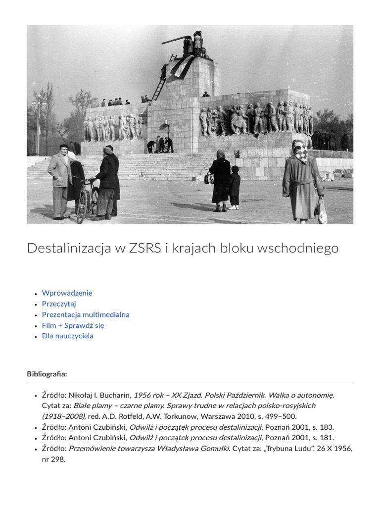 Destalinizacja W ZSRS I Krajach Bloku Wschodniego | PDF