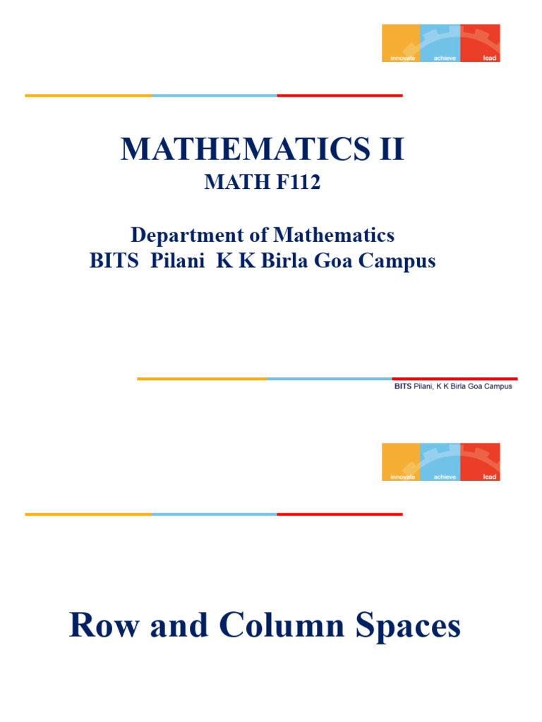 6. Row and Column Spaces (1) | PDF | Functions And Mappings | Algebra
