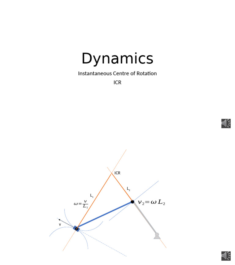 Dynamics: Instantaneous Centre of Rotation ICR | PDF