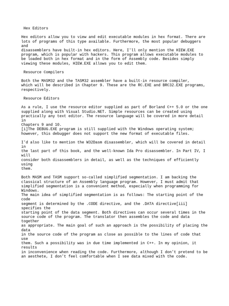 Asm - Hex & Resource Compilers | PDF