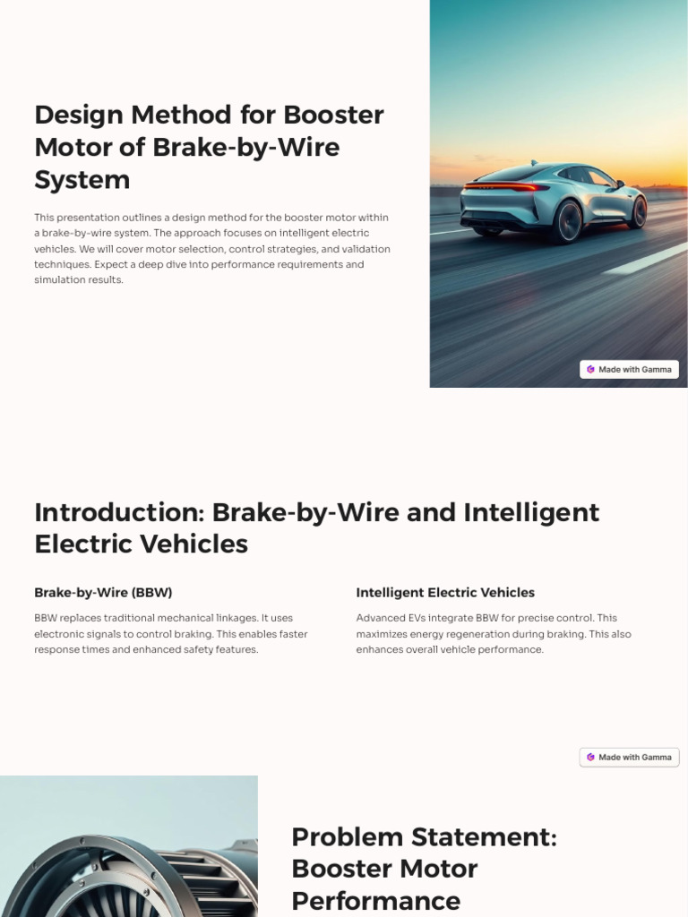 Booster Motor Design for Brake-by-Wire | PDF | Electric Motor | Simulation