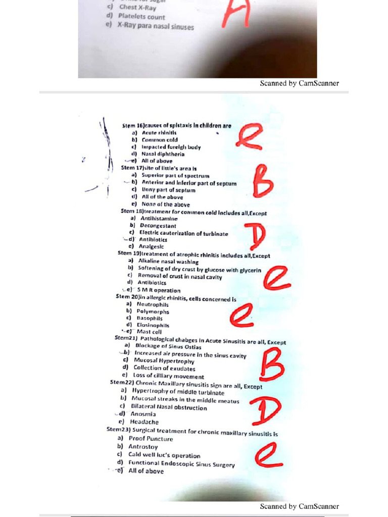 ENT - BCQ Part 1 | PDF