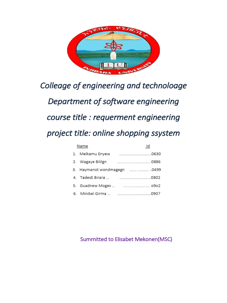 Software Requirement Engineering Group Project (2) | PDF | Online ...