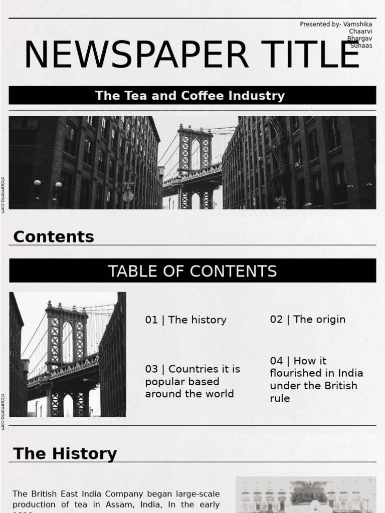 Newspaper Style Presentation Template SlidesMania | PDF