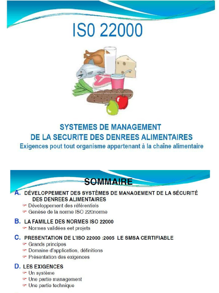 Exigences de la norme ISO 22000:2018 | PDF | Analyse des dangers et ...