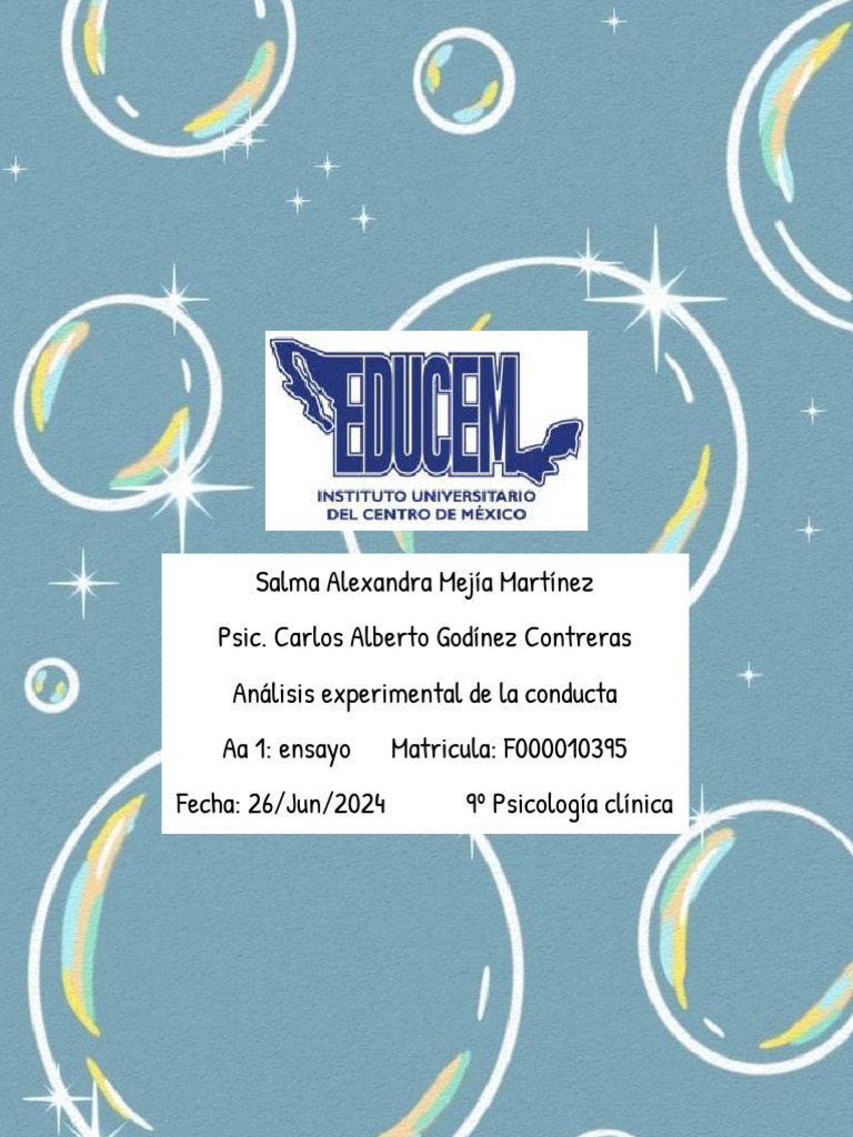 Aa 1 Ensayo Aec | PDF | Sicología | Comportamiento