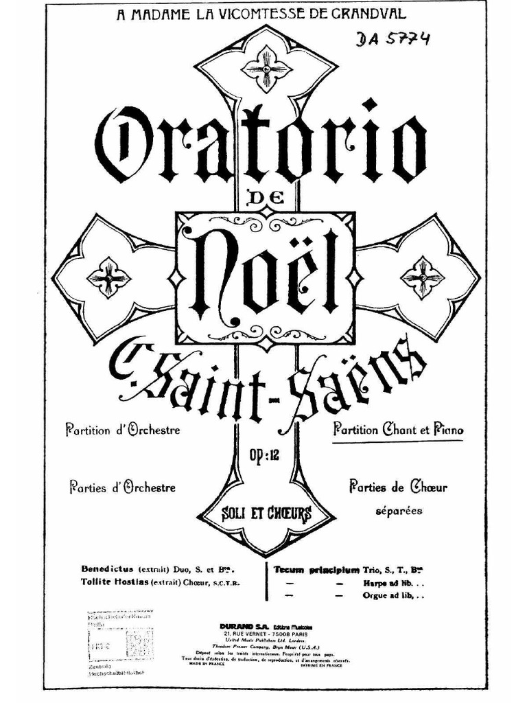 Saint Saens-Oratorio de Noel | PDF