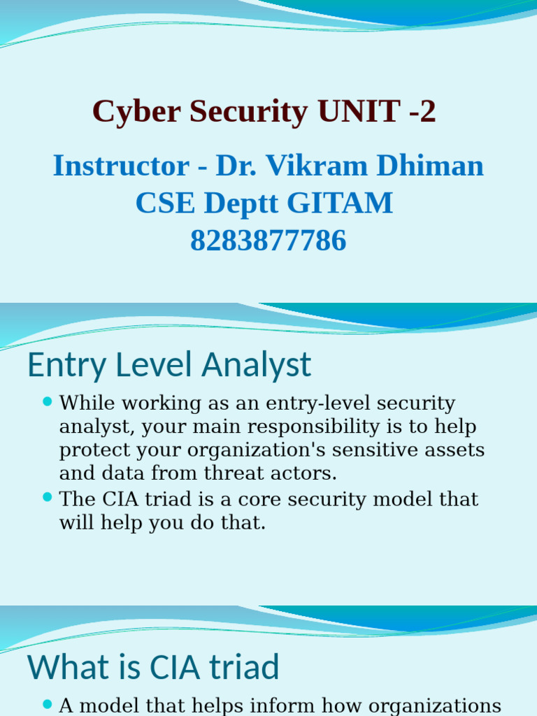 Cyber Security UNIT-2 3 | PDF | Security | Computer Security