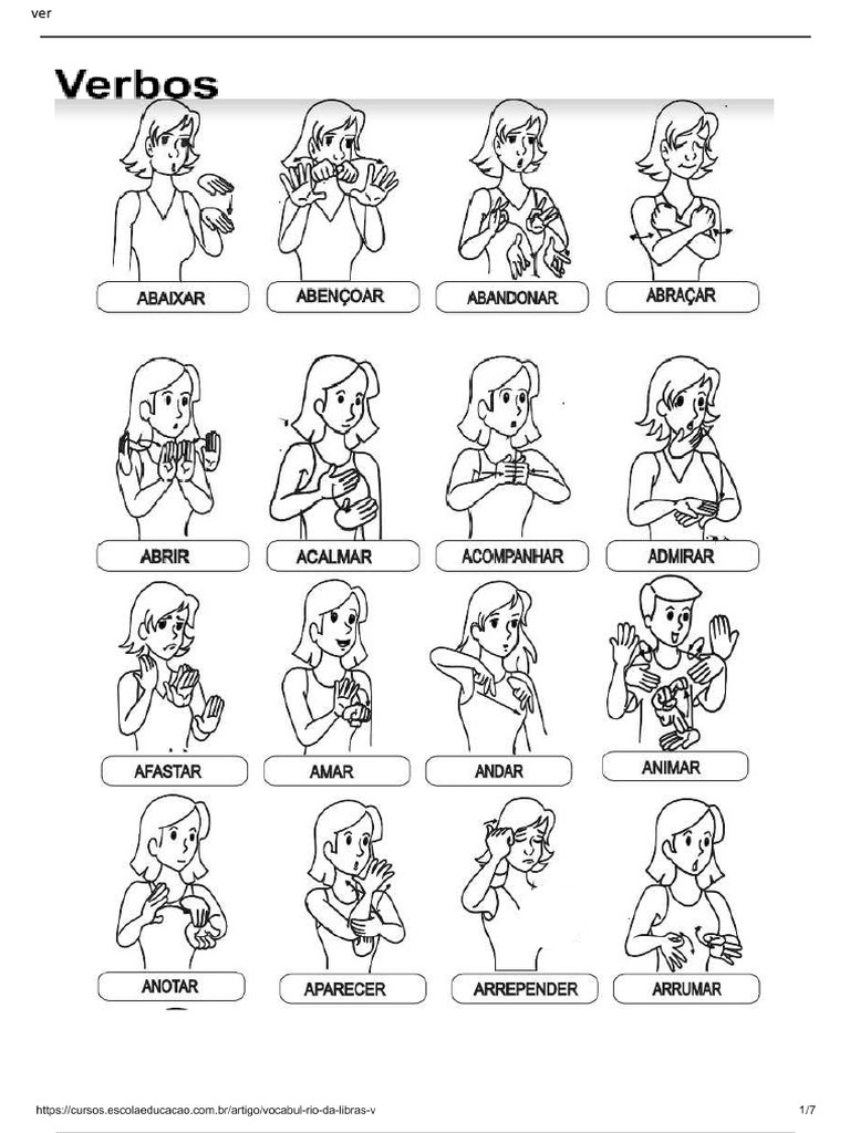 Verbos em Libras | PDF