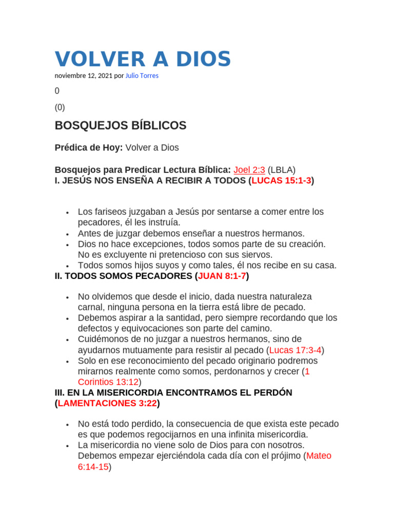 Volver a Dios: Camino de Perdón y Fe | PDF | Pecado | Jesús