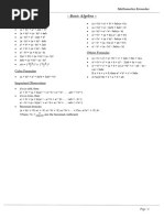 Alberta Math 30-1 Formula Sheet | PDF | Logarithm | Discrete Mathematics