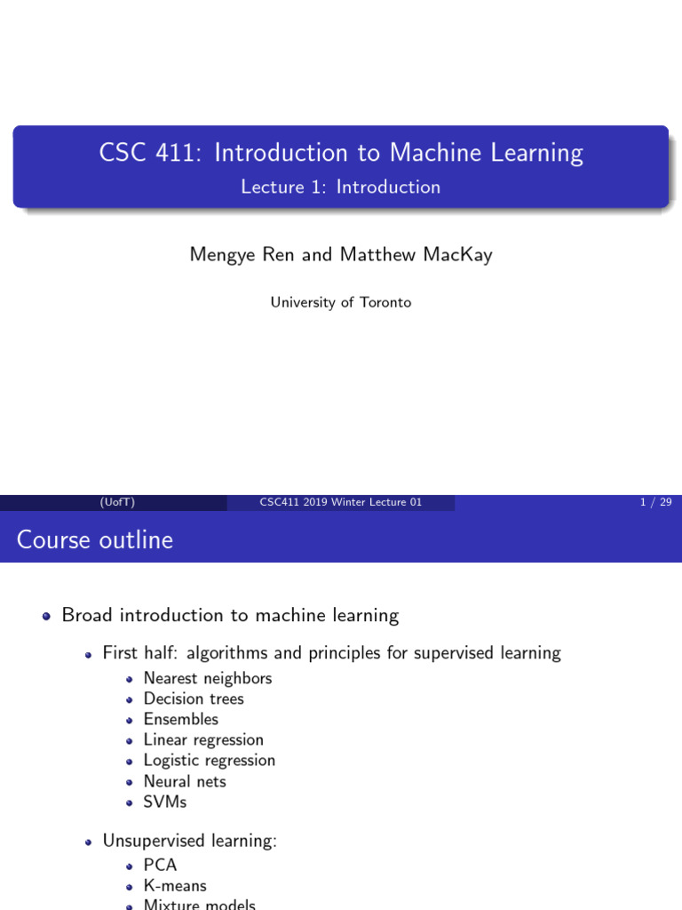 lec01 | PDF | Machine Learning | Artificial Intelligence