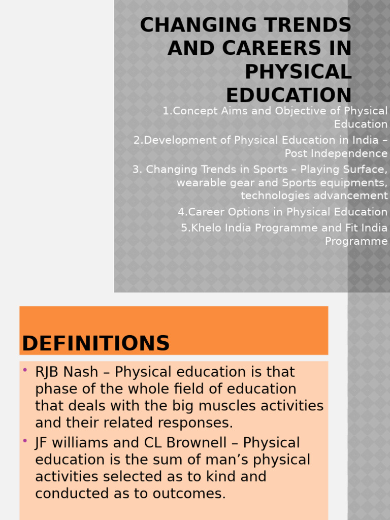 CH 1 Changing Trends and Careers in Physical Education | PDF | Sports ...