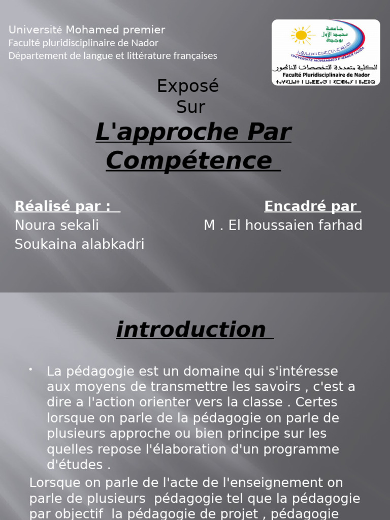 Exposé APC (1) | PDF | Pédagogie | Cognition