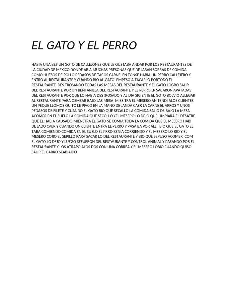 EL GATO Y EL PERRO | PDF