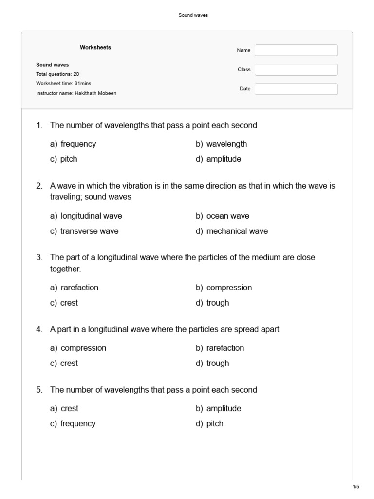 Sound waves _ Quizizz | PDF | Waves | Sound