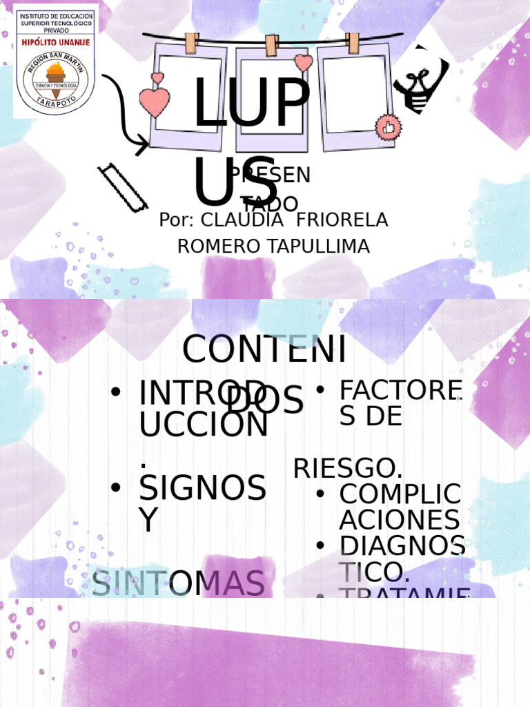 Presentación EXPO CLAUDIA ROMERO..LUPUS | PDF | Sangre | El embarazo