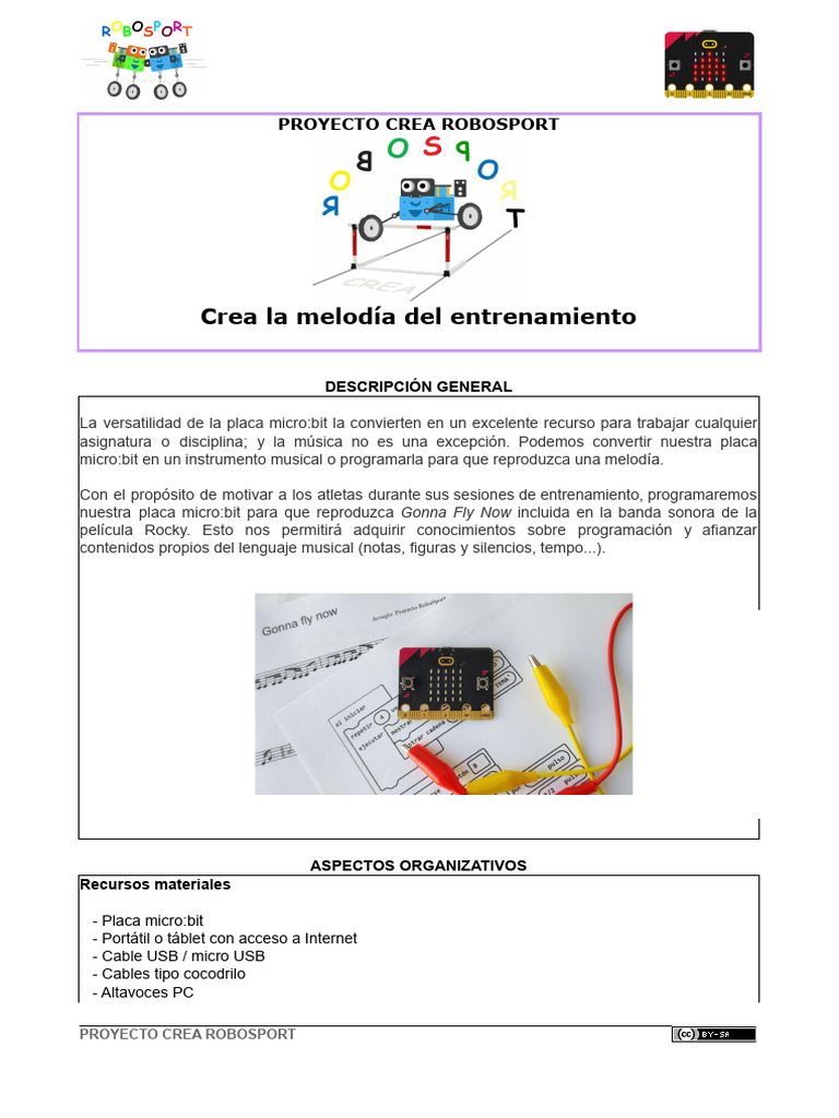 Ficha Proyecto Robosport - Musica Con Micro Bit | PDF | Partituras ...