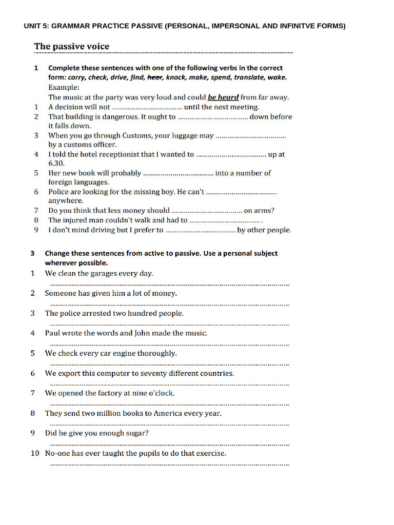 Passive and Causative Form | PDF