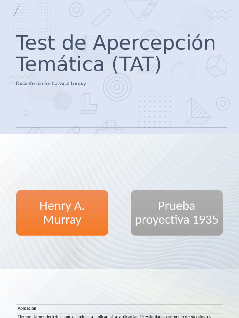 TAT (1) | PDF | Conceptos psicologicos | Ciencias del comportamiento