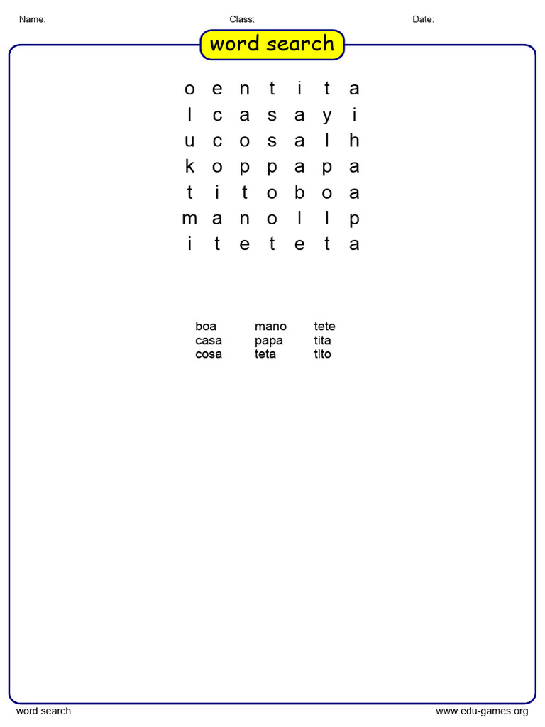 Word Search Clues | PDF