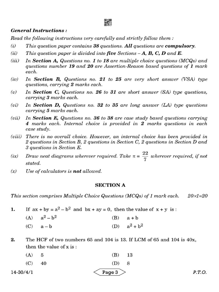 30 4 1 (Mathematics Standard) | PDF