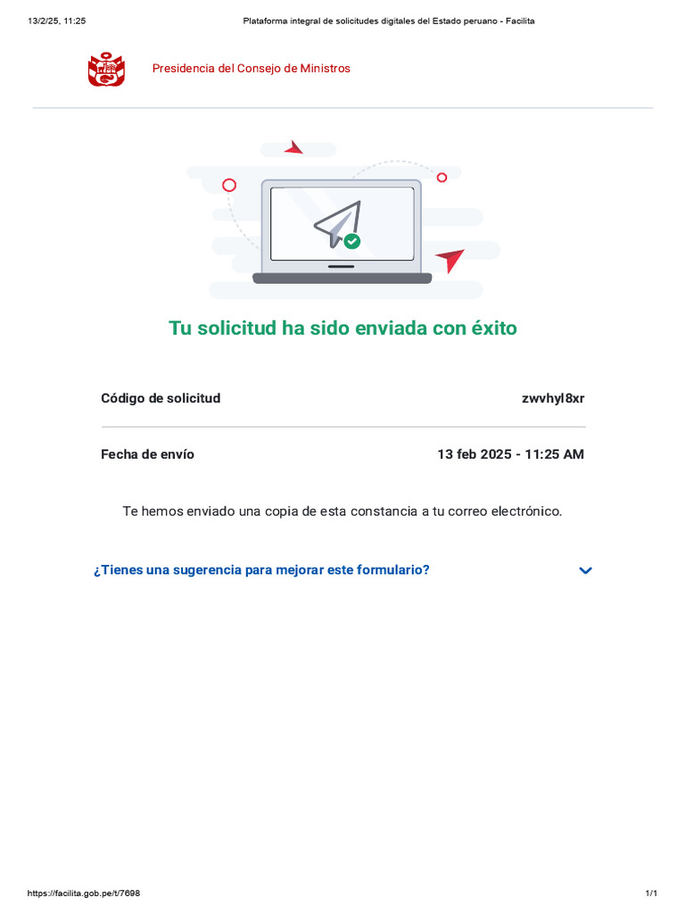 Plataforma Integral de Solicitudes Digitales Del Estado Peruano - Facilita D | PDF