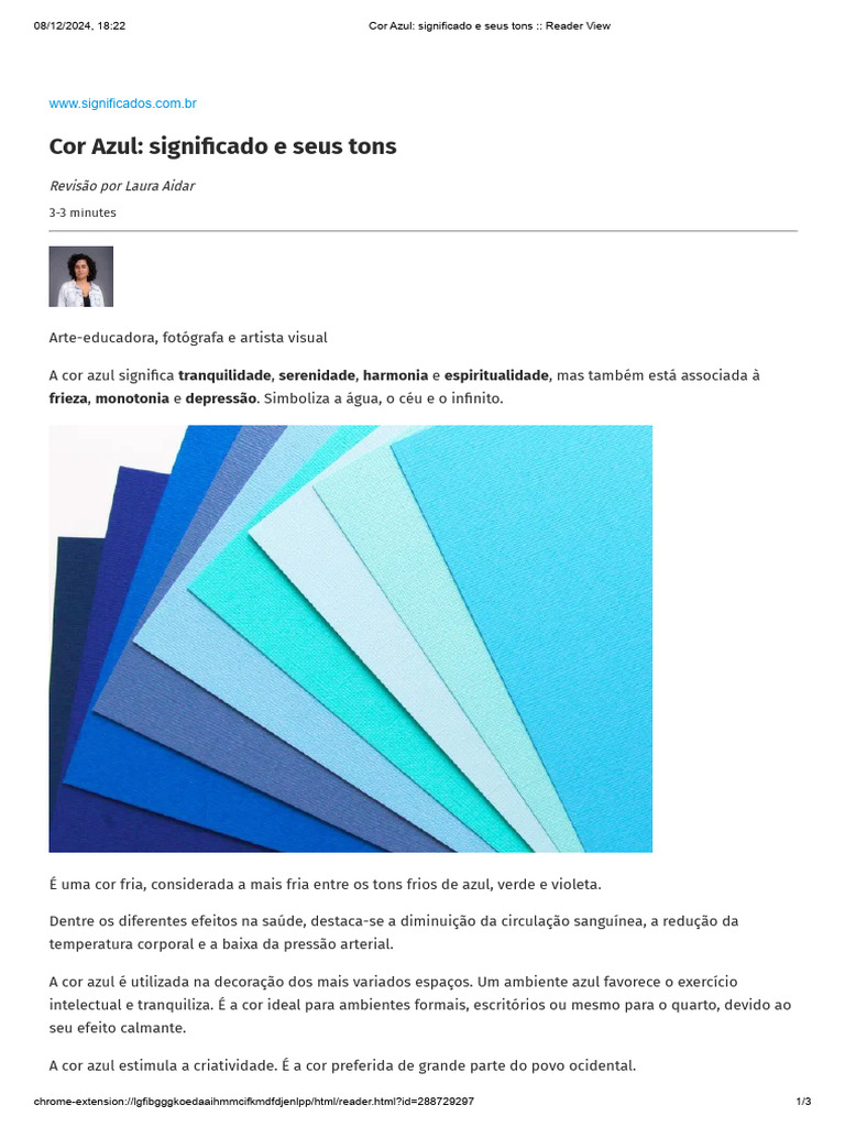 Cor Azul_ significado e seus tons __ Reader View | PDF | Cor | Azul