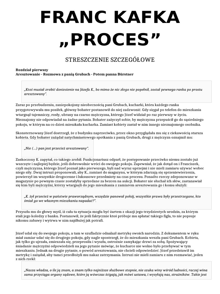 Franc Kafka Proces | PDF